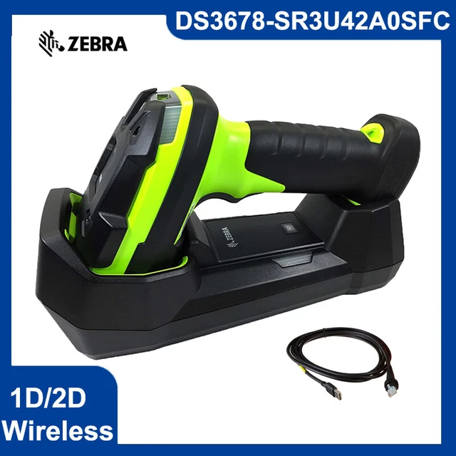 ZEBRA DS3678-SR3U42A0SFC CORDLESS Bluetooth 2D USB Barcode Scanner with Cradle £823.39 - PicClick UK