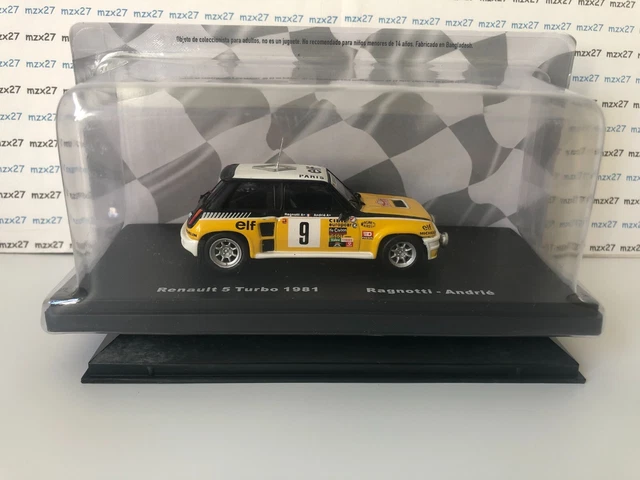 CAR RALLY WRC Renault 5 Turbo 1981 Mounted Carlo Ragnotti 1/43 Salvat ...