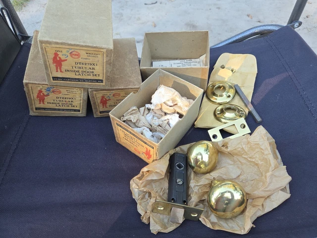LOT OF 4 Old Stock Tubular Inside Door Knob Latch Set Penn Hardware £ ...
