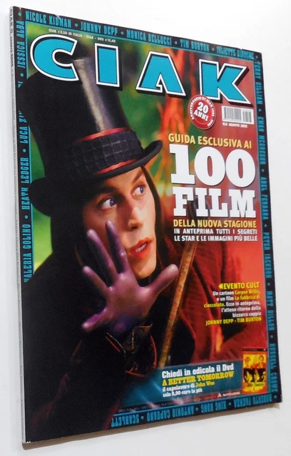 RIVISTA MAGAZINE MAGS Cinema Ciak N.8 2005 Johnny Deep Tim Burton Film ...