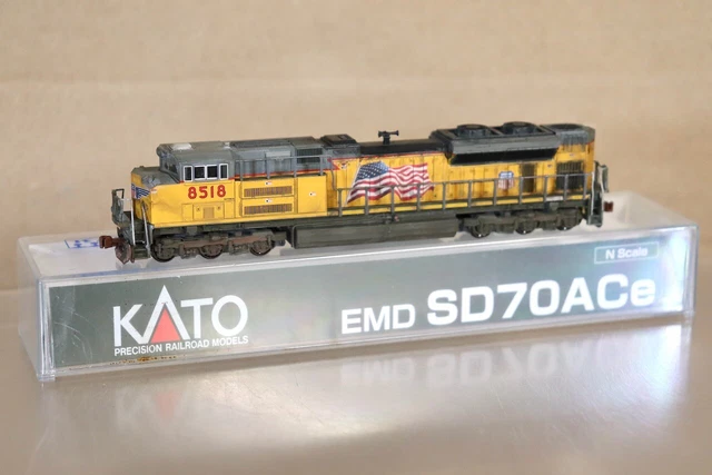 KATO 176-8426 WEATHERED UNION PACIFIC UP EMD SD70ACe LOCOMOTIVE 8418 nv ...