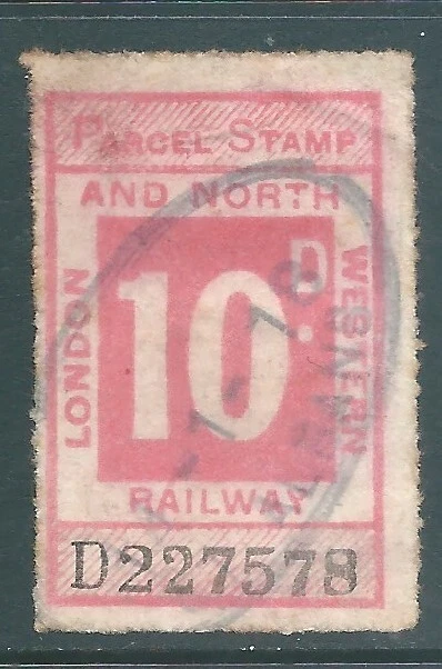 GB VINTAGE LONDON North Western Railway 10d Parcel stamp £2.95 ...