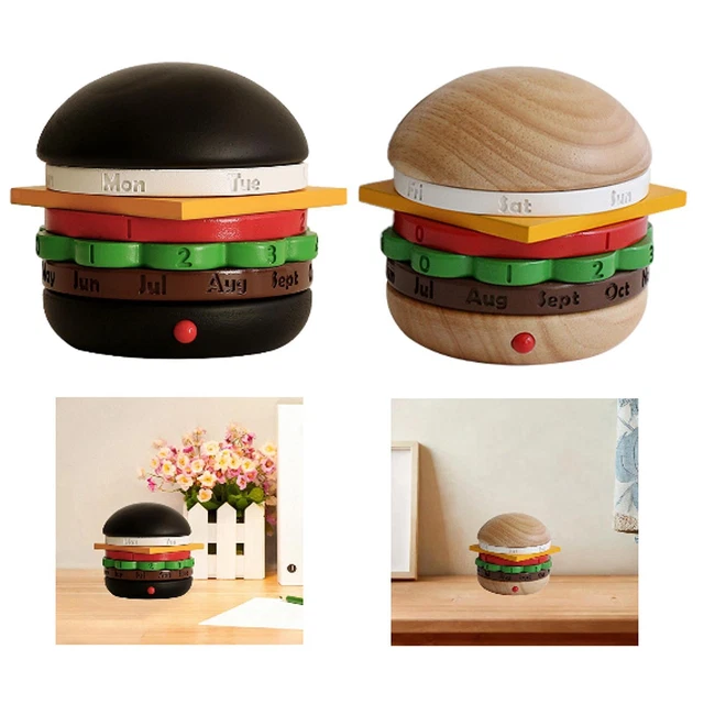 CALENDRIER PERPÉTUEL HAMBURGER Calendrier rotatif Calendrier de bureau ...