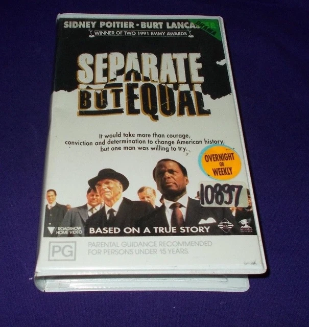 SEPARATE BUT EQUAL Vhs Pal Roadshow Sidney Poitier Burt Lancaster $17.99 - PicClick AU