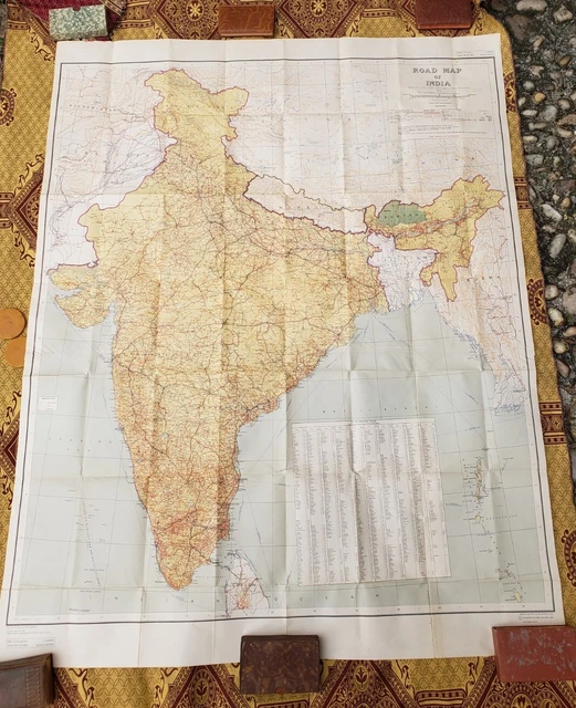 CARTE ANCIENNE INDE 1962 Road Map Of India EUR 50,00 - PicClick FR