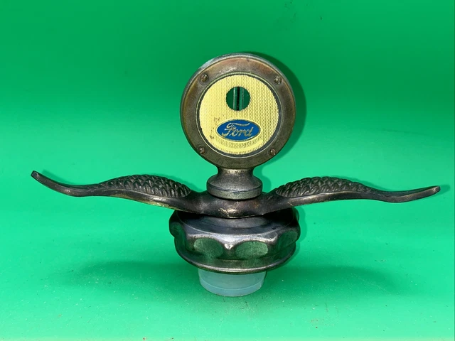 MODEL A FORD Vintage Antique Wing Radiator Cap Motometer Hood Ornament ...