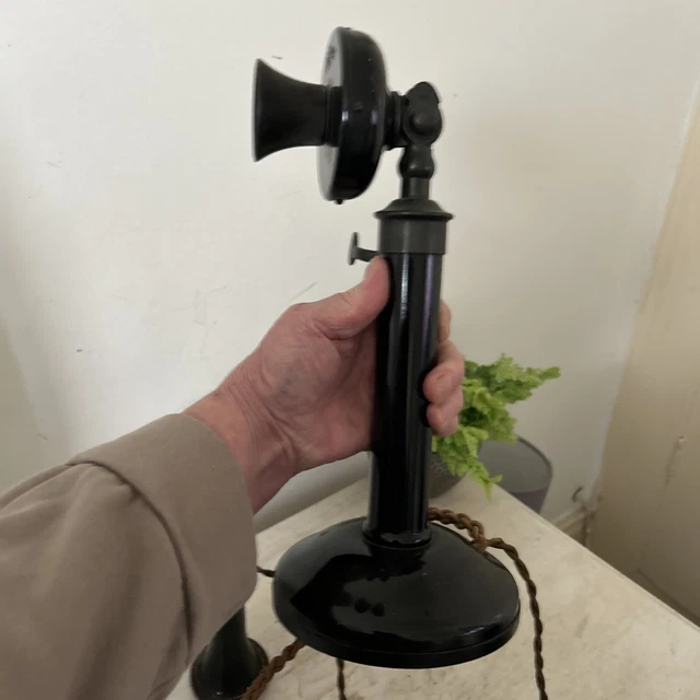 ANTIQUE 1920’S VINTAGE Candlestick Telephone Original Wires £65.00 ...