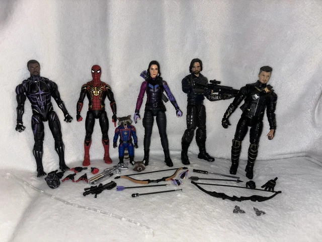 MARVEL LEGENDS LOTE Personalizado Spider-man Kate Bishop Rocket Hawkeye ...