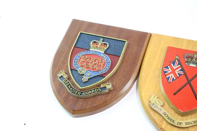 MILITARY REGIMENT CREST Framed Wooden Wall Hanging Collection Scots ...