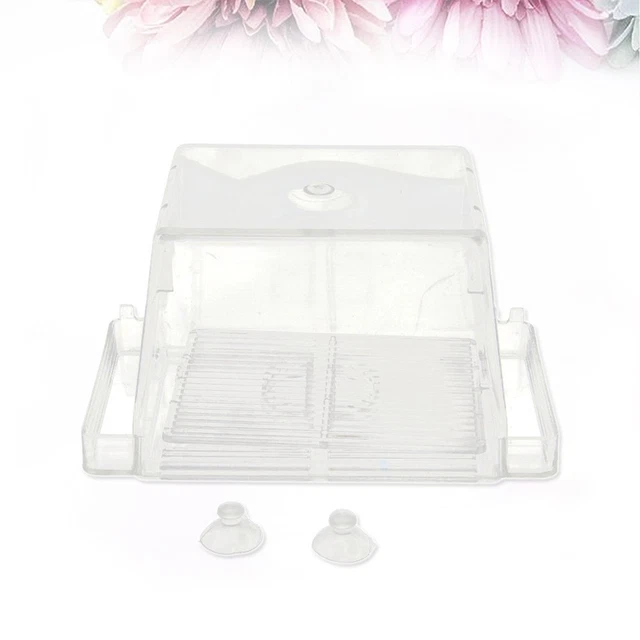 TRANSPARENT FISH TANK Breeding Isolation Box Aquarium Incubator ...