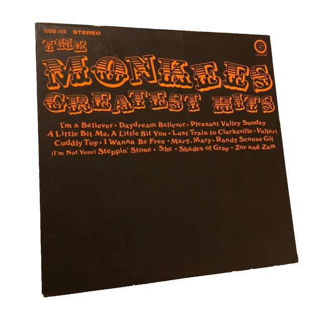 THE MONKEES HITS COS-115 Stereo Colgems Records Vintage 1969 LP Vinyl ...