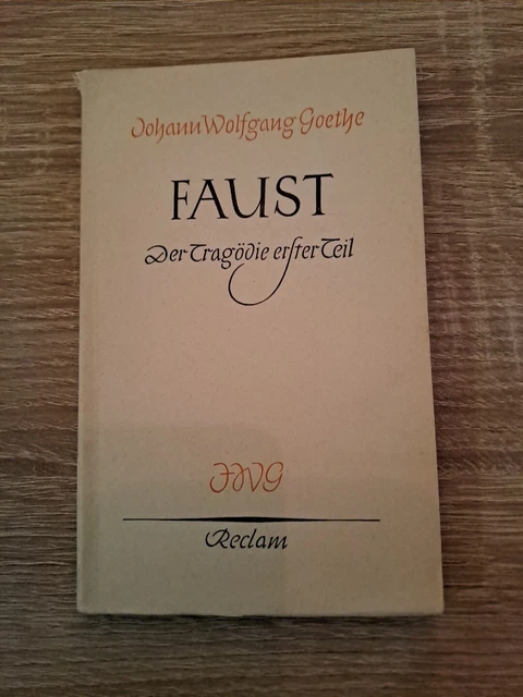JOHANN WOLFGANG GOETHE: Faust , Der Tragödie erster Teil EUR 1,00 - PicClick DE