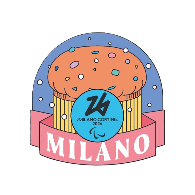 MILANO MILAN CORTINA 2026 Winter Olympic Panettone Metal Pin Official ...
