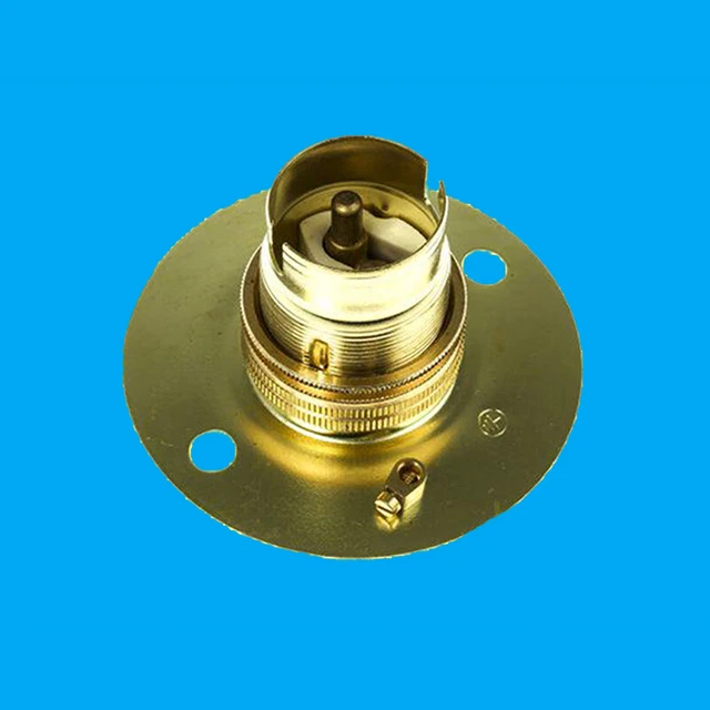 10X BRASS CEILING Batten Shade Ring 50mm Fixing BC B22 Bayonet Lamp ...