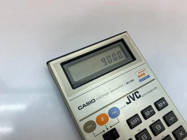 1980S VINTAGE CASIO MG-880 music & Invader game calculator JVC Logo ...
