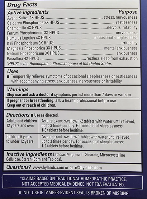 HYLAND'S CALMS FORTE® - 50 Tablets Supplement for sleep - Original - UK ...