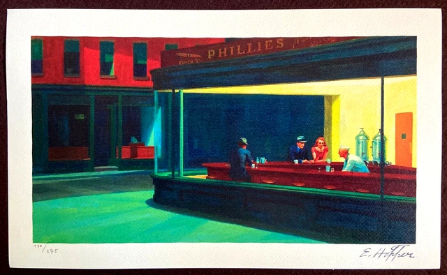 EDWARD HOPPER LITHOGRAPHIE COA Original Certificat Signé ( Wayne ...