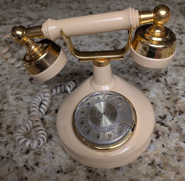 VINTAGE WESTERN ELECTRIC Beige French Princess Rotary House Telephone ...