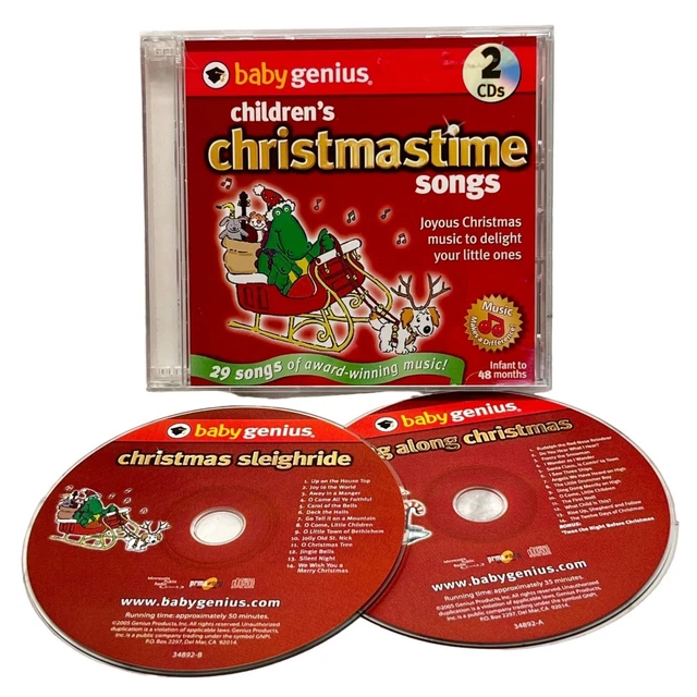 BABY GENIUS CHRISTMASTIME Songs 2 CD Set 29 Tracks 2005 $9.60 - PicClick