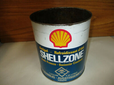 VINTAGE SHELL SHELLZONE Anti-Freeze Coolant Imperial 1 Gallon Oil Can ...