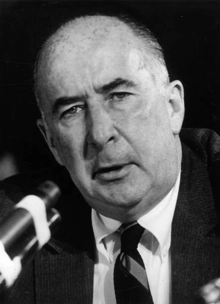 AMERICAN POLITICIAN & former attorney-general John Mitchell, o- 1973 ...