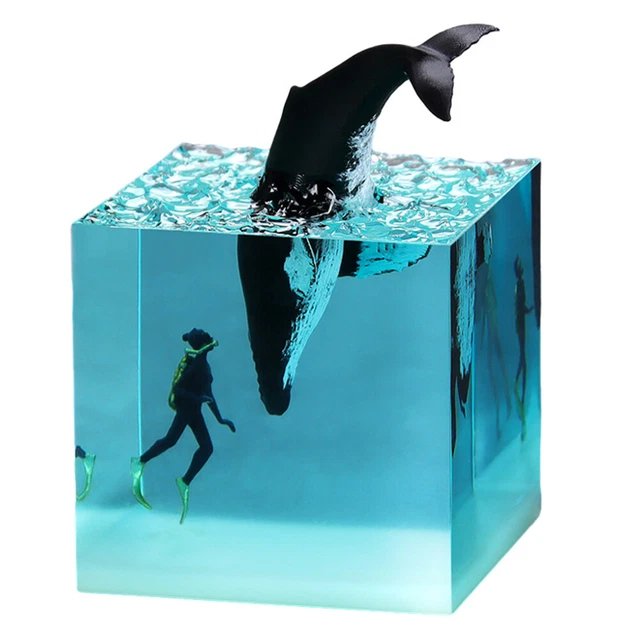 OCEAN ANIMAL CUBE Decor 5cm Beluga Killer Whale Megalodon for Desktop ...