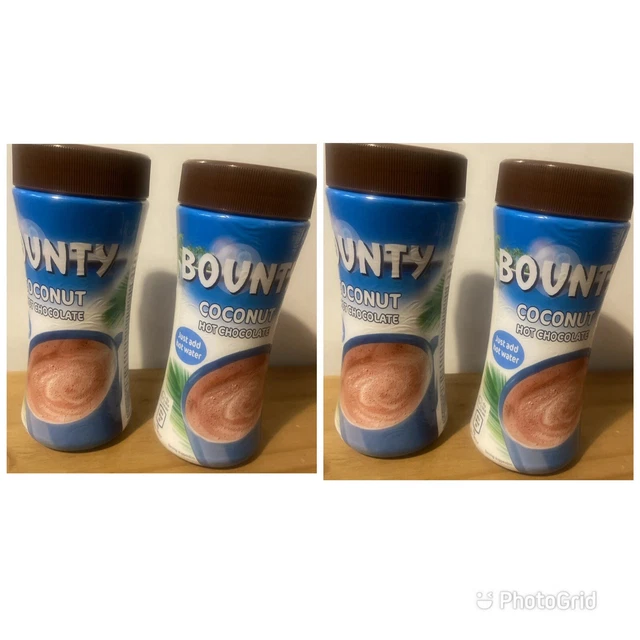 BOUNTY HOT CHOCOLATE X4 Instant Drink 250g NEW Coconut £16.95 - PicClick UK
