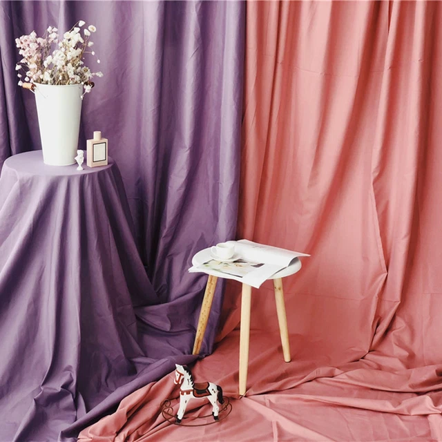 PHOTOGRAPHY STUDIO BACKDROP Cloth Nordic Pure Color Background Curtain ...