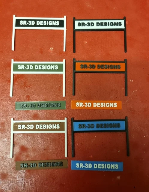 00 GAUGE MODEL railway station sign 7 colours Customisable Name Set of ... 00 GAUGE MODEL railway station sign 7 colours Customisable Name Set of ...