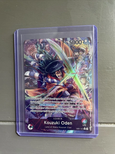 ONE PIECE TCG Memorial Collection Kouzuki Oden Alt Art EB01-001 Leader Inglese EUR 67,33 ...