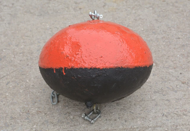VINTAGE BUOY OLD fishing float metal marker float old net buoy - FREE ...