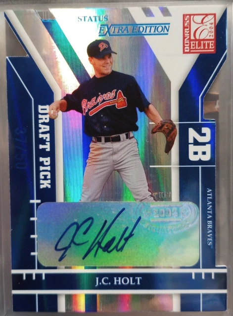 2004 DONRUSS ELITE Extra Edition J.C. Holt Status die-cut auto recrue ...
