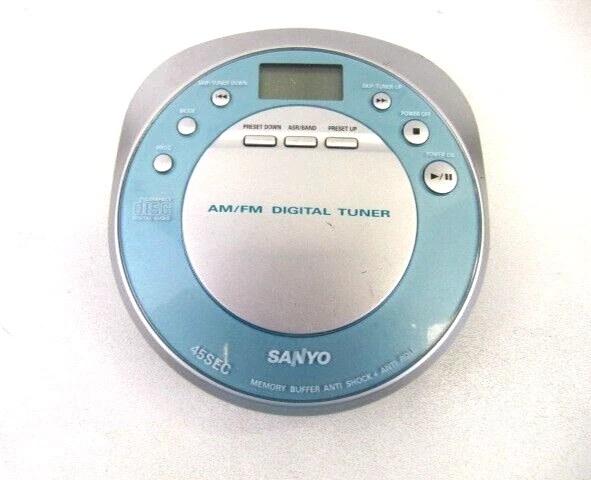 SANYO CD PLAYER Portable Silver Purple CDP-T100 Vintage Retro Rare $139 ...
