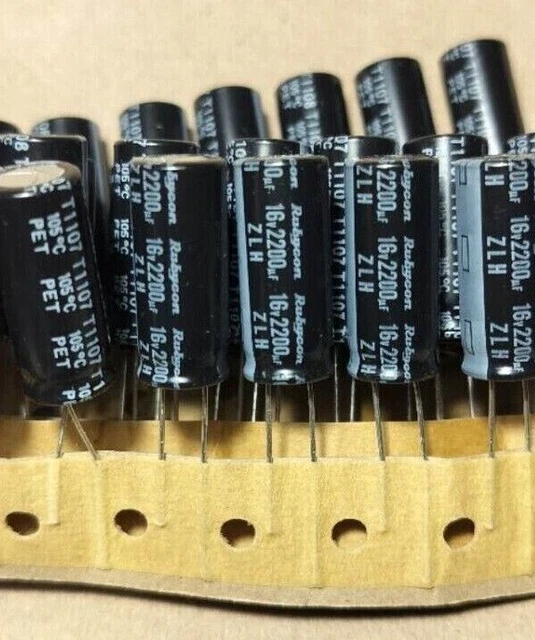 JAPAN RUBYCON 2200UF 16v Radial Capacitor 16v2200uf Low ESR (Replacing ...