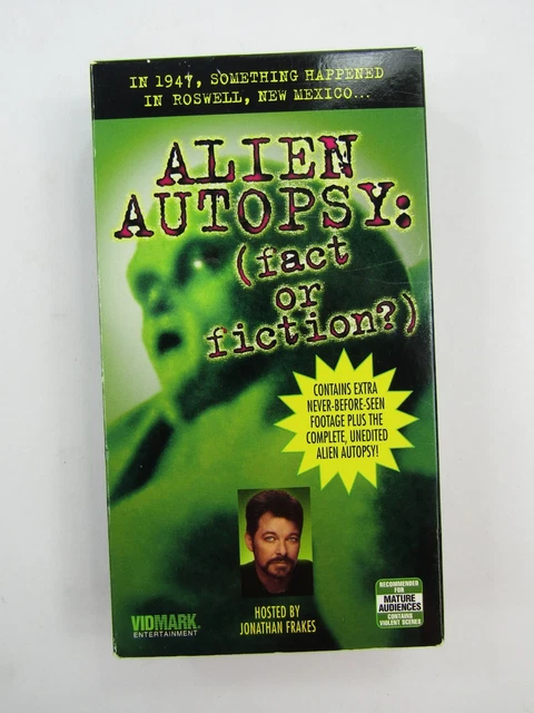 VTG ALIEN AUTOPSY VHS Fact or Fiction? Jonathan Frakes Vidmark SciFi ...