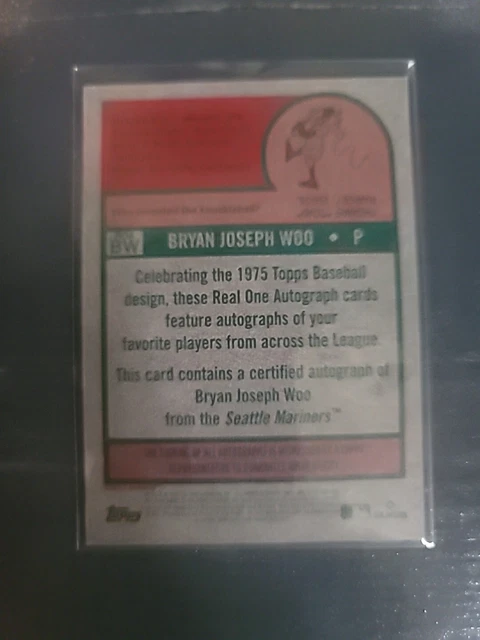 2024 TOPPS HERITAGE Bryan Woo RC Real One Auto Seattle Mariners #ROA-BW ...