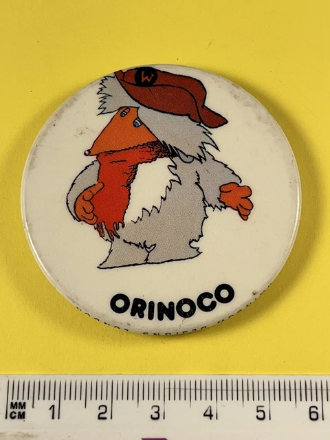 VINTAGE BBC TELEVISION Show The Wombles Character Orinoco pin badge £4. ...