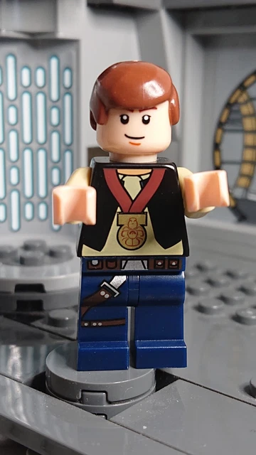 LEGO STAR WARS Han Solo Celebration Smooth Hair Minifig sw0365 Yavin 4 ...