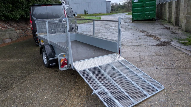 CRH GENERAL PURPOSE 8'x5' Trailer with mesh sides & tailgate ramp. 1.3t ...