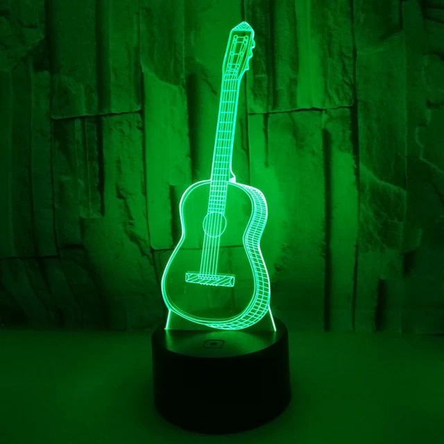 3D LED MULTICOLORED Illusion Visual Night Light USB Powered Touch Table ...