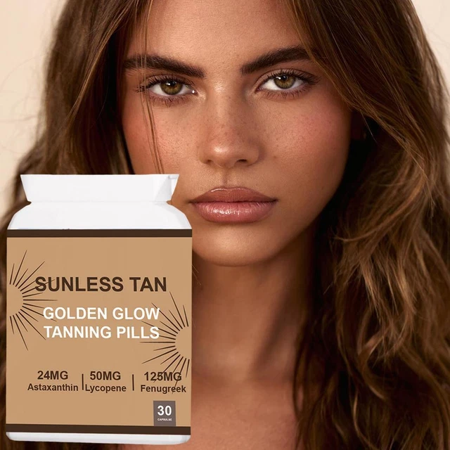 SUNLESS TANNING CAPSULES-SUNLESS Tan-Golden Glow Tanning Pills - 30 PC ...