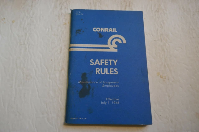 VINTAGE 1968 CONRAIL Railroad CR Safety Rules Train Transportation ...