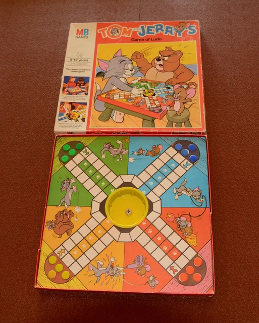 MB GAMES VINTAGE 1978 'Tom & Jerry's Ludo' Family Fun Board Game Boxed ...