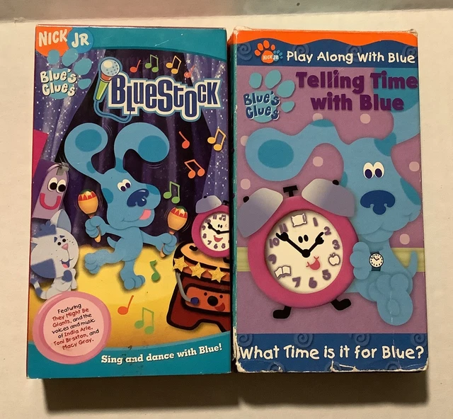 2002 BLUE'S CLUES Telling Time With Blue VHS Tape Nick Jr Nickelodeon ...