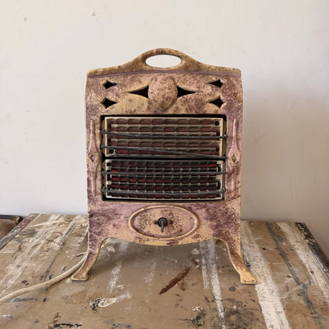 VINTAGE ART DECO Electric Heater 1940s Working Retro Collectible Decor ...