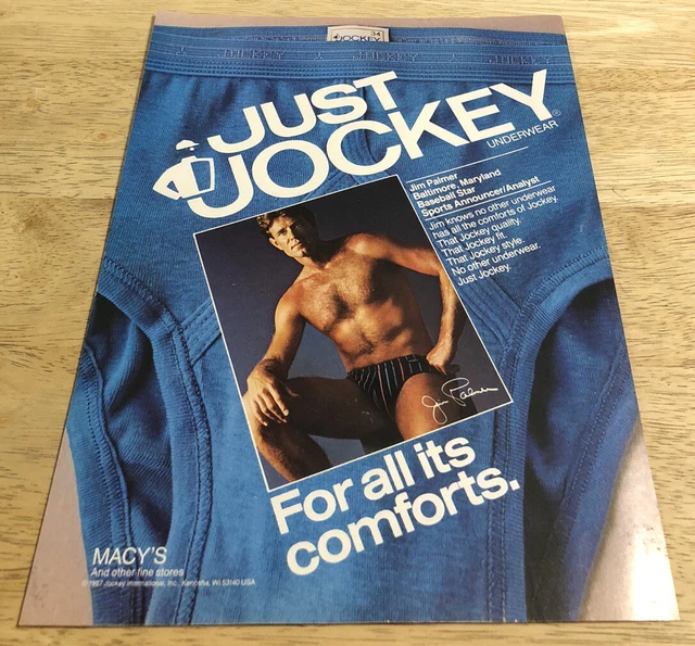 1987 JIM PALMER for JUST JOCKEY Mens Briefs Underwear Ad - Magazine ...