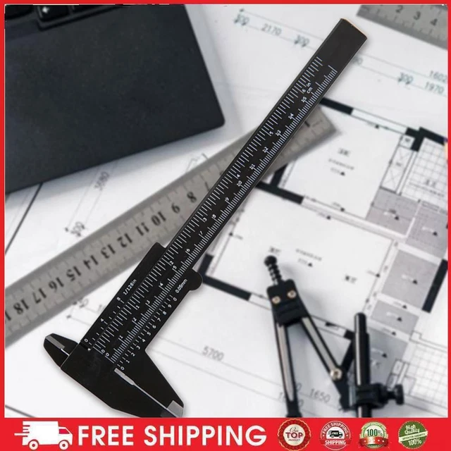 DIY DOUBLE SCALE Plastic Vernier Caliper Mini Ruler Measuring Tool ...