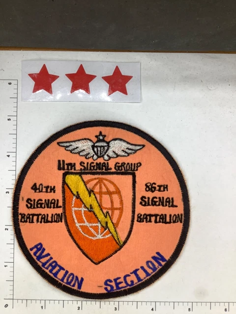 VINTAGE KOREAN MADE US ARMY 11th SIGNAL GROUP 40th &86th SIGNAL BNS SQD ...