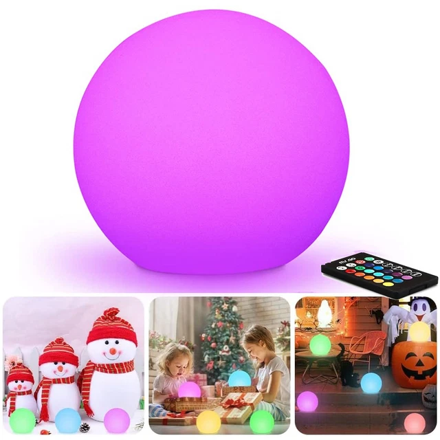 LED BALL LIGHT Sphere Lamp Color Changing Mood Light with Remote for In ...