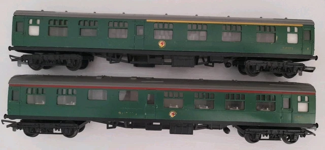 TRIANG RAILWAYS S15873 Passenger Coach & S1851 Green Buffet Coach(R624 ...